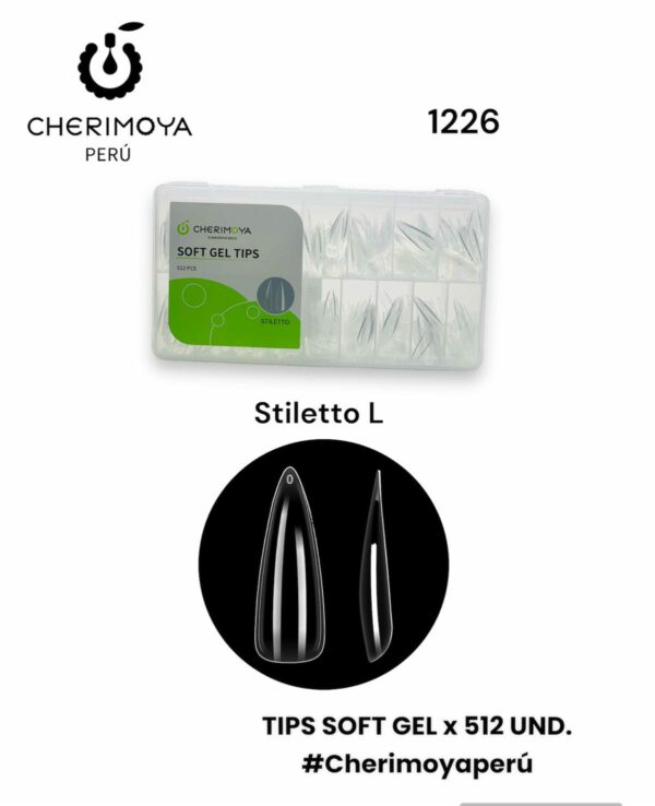 Tips Soft Gel Stiletto L ×512 - CHERIMOYA Online